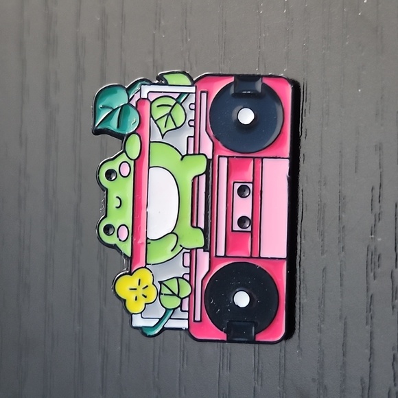 None | Jewelry | Frog With Boombox Radio Enamel Pin | Poshmark